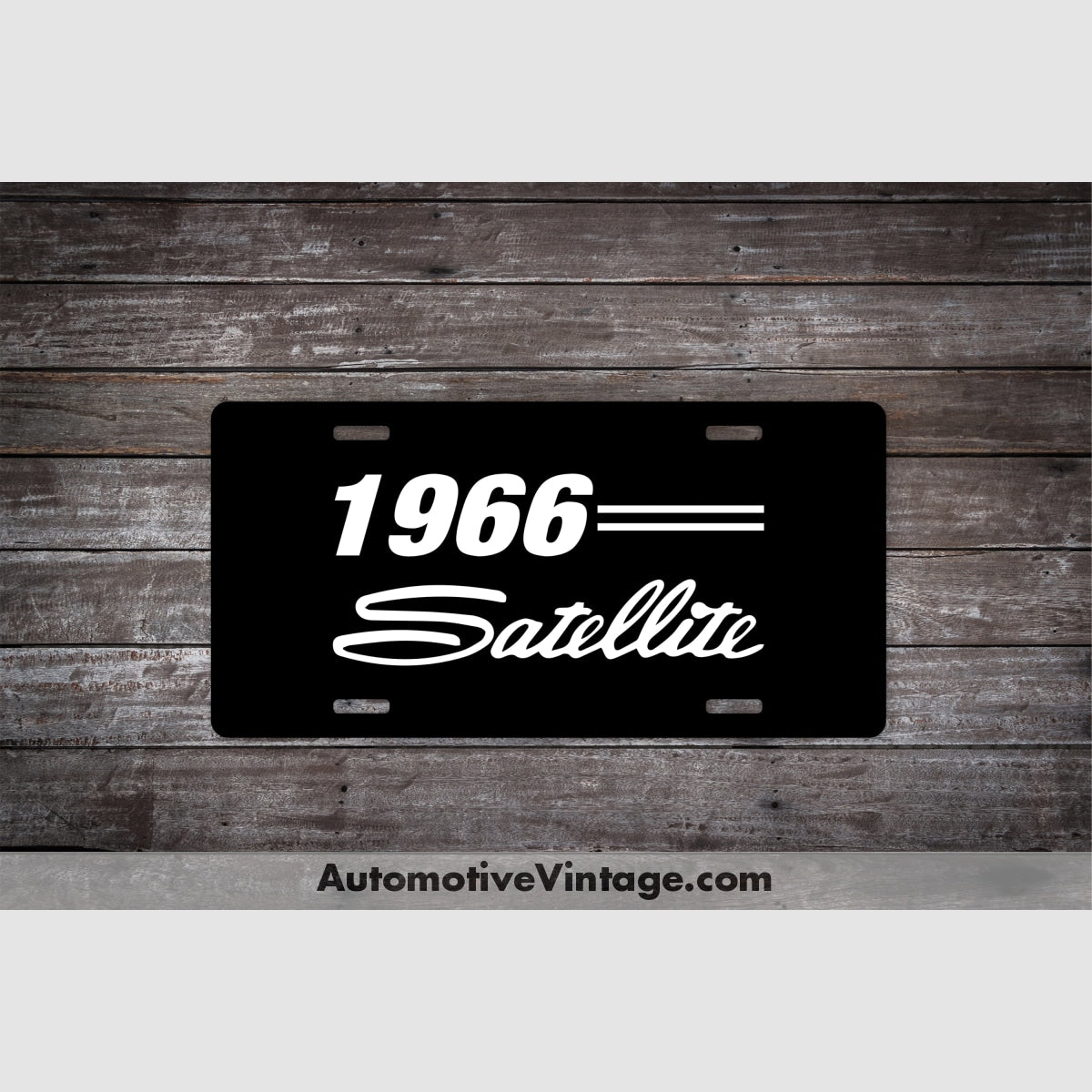 1966 Plymouth Satellite Car License Plate – Automotive Vintage
