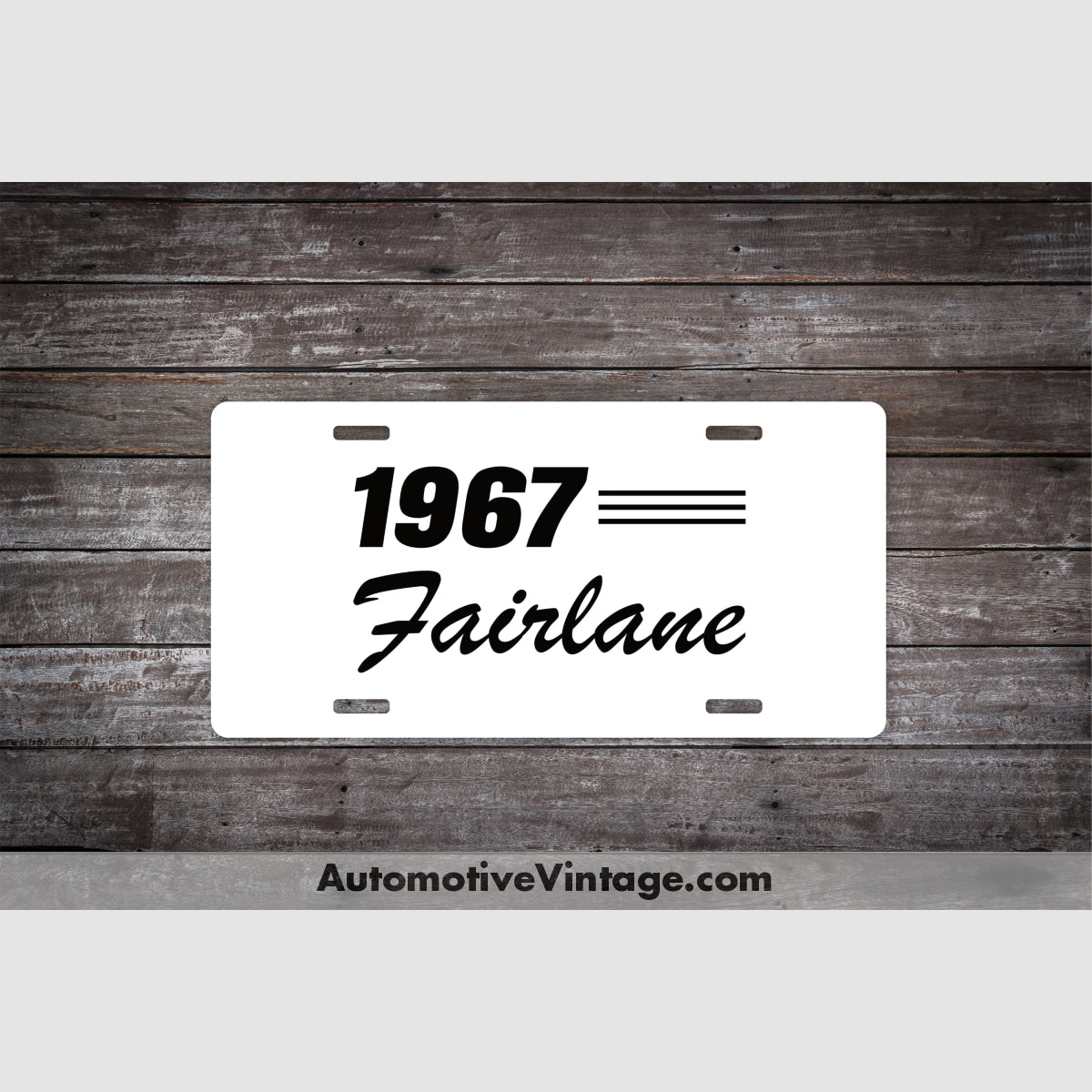 1967 Ford Fairlane Car Model License Plate – Automotive Vintage
