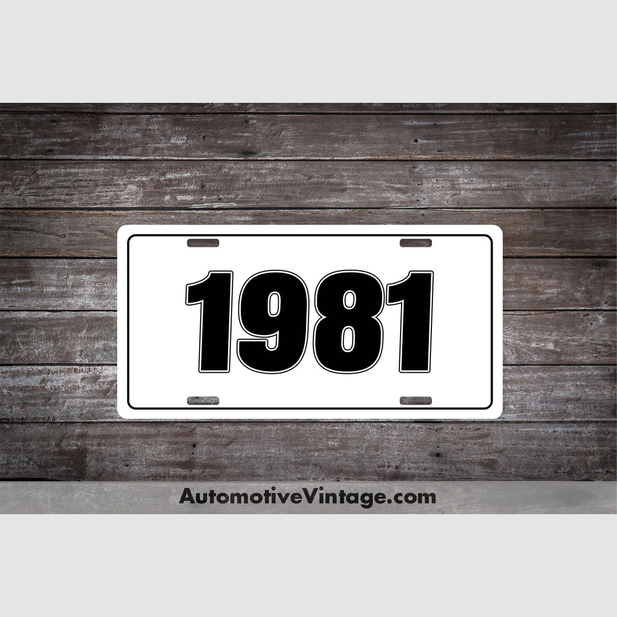 1981 Car Year License Plate – Automotive Vintage