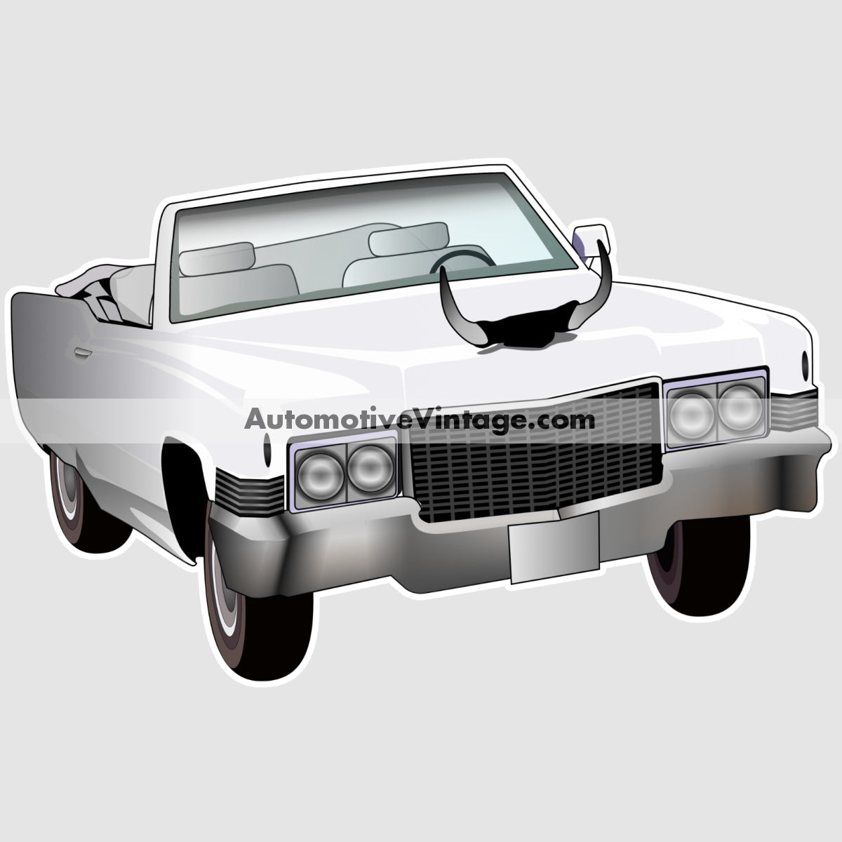 Dukes of Hazzard Boss Hogg Cadillac Famous Car Wall Sticker ...