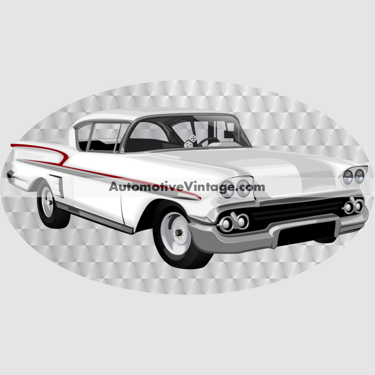 American Graffiti 1958 Chevy Steve Bolander Famous Car Chest Logo T-sh ...