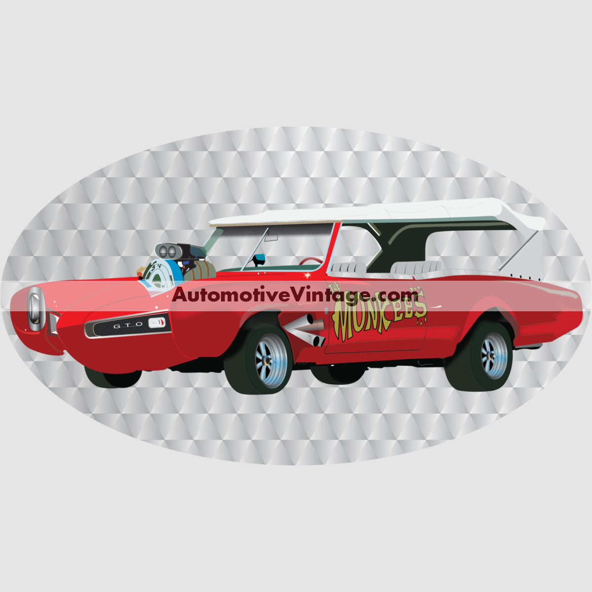 The Monkees Pontiac GTO Famous Car Chest Logo T-shirt – Automotive Vintage