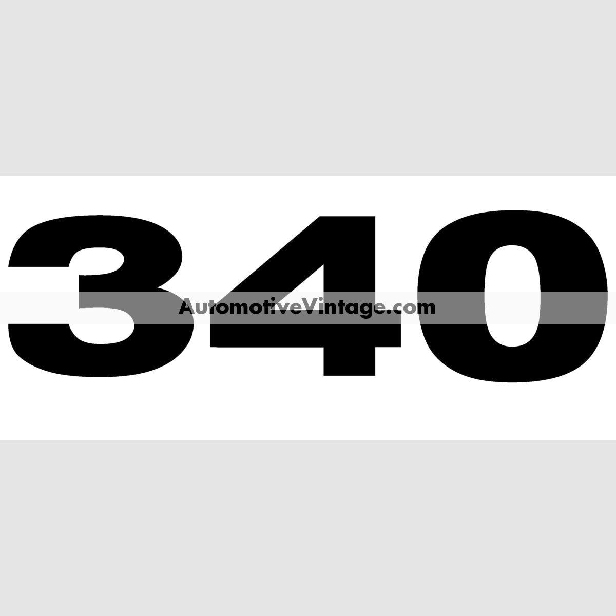 Plymouth 340 Engine Size Vinyl Stickers (PAIR) – Automotive Vintage