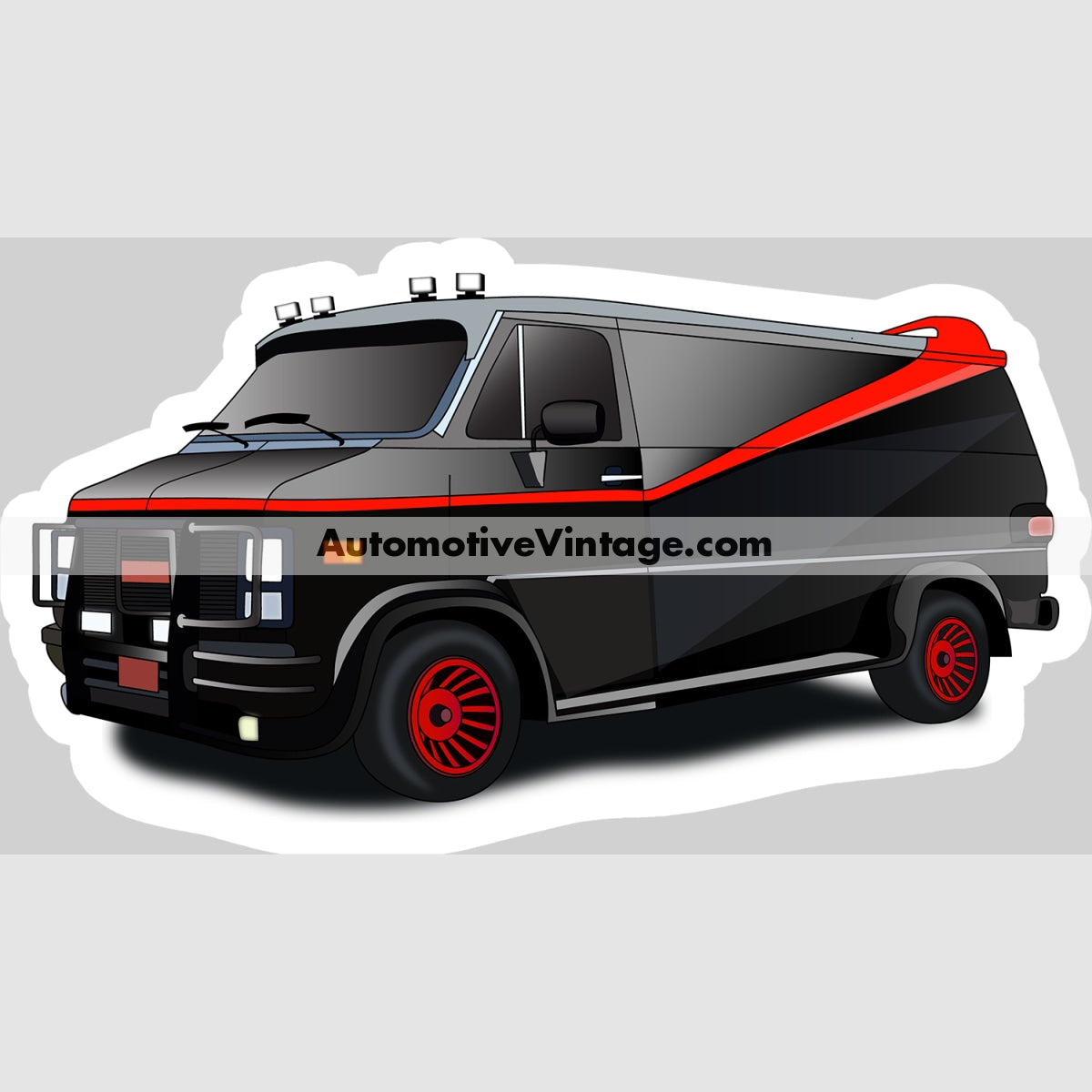 The A Team GMC Van Famous TV Show Car Magnet – Automotive Vintage