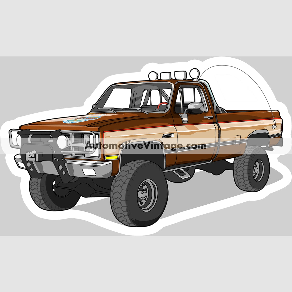 The Fall Guy GMC Sierra Famous TV Show Car Magnet – Automotive Vintage