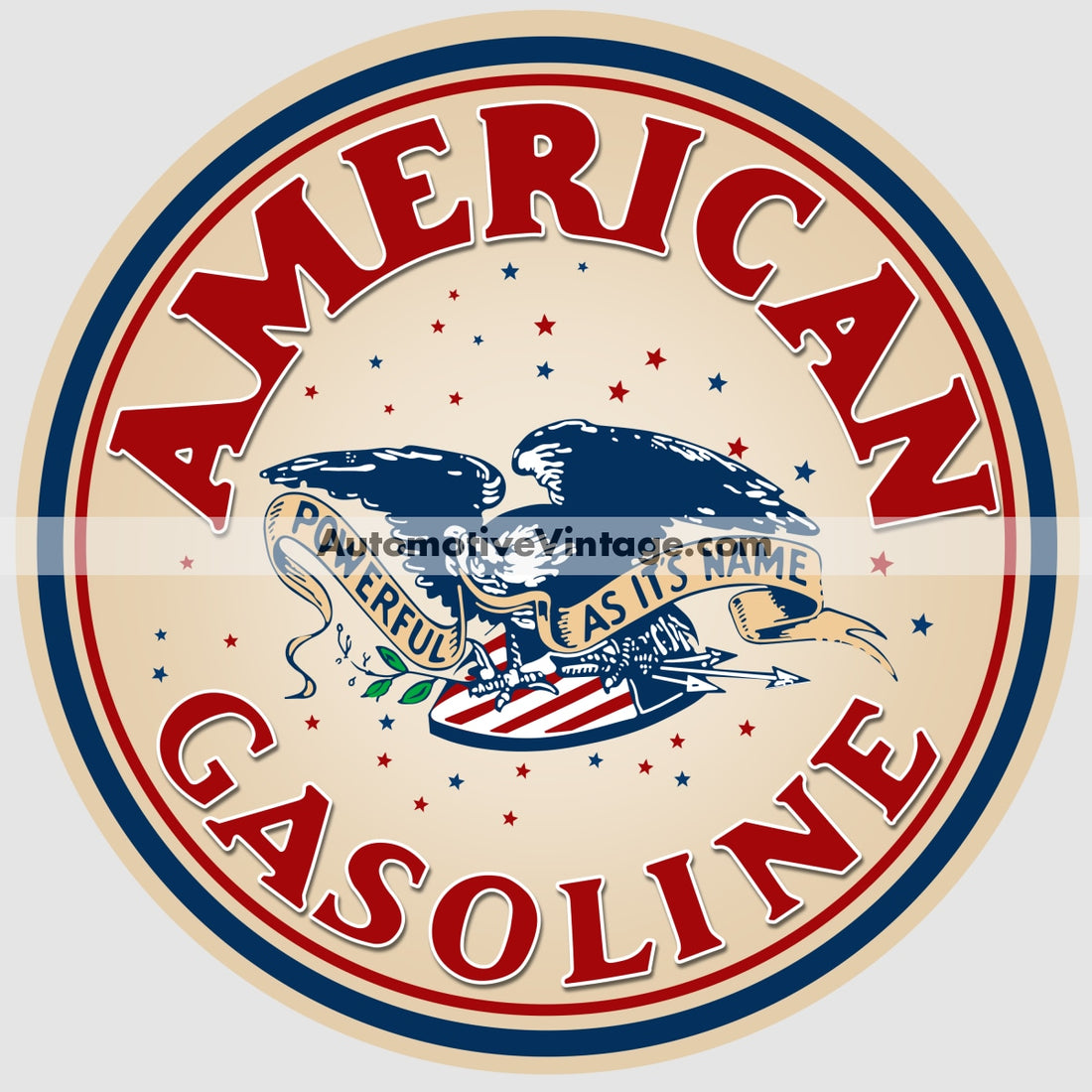 American Gasoline Vintage Car Sticker – Automotive Vintage
